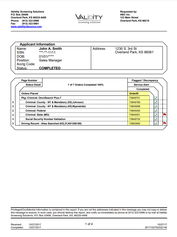 Background Report - Omni Plus-7 / MVR - Sample